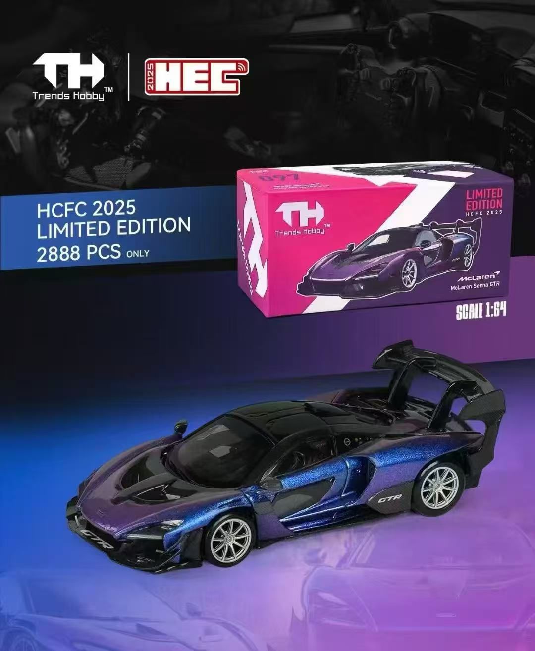 Trends Hobby McLaren Senna GTR Chameleon Purple HEC2025 Event Limited ...